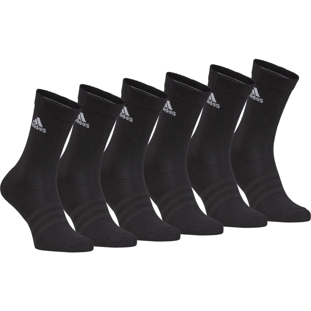 adidas Cushioned Crew 6-pack strumpor Svart | INTERSPORT