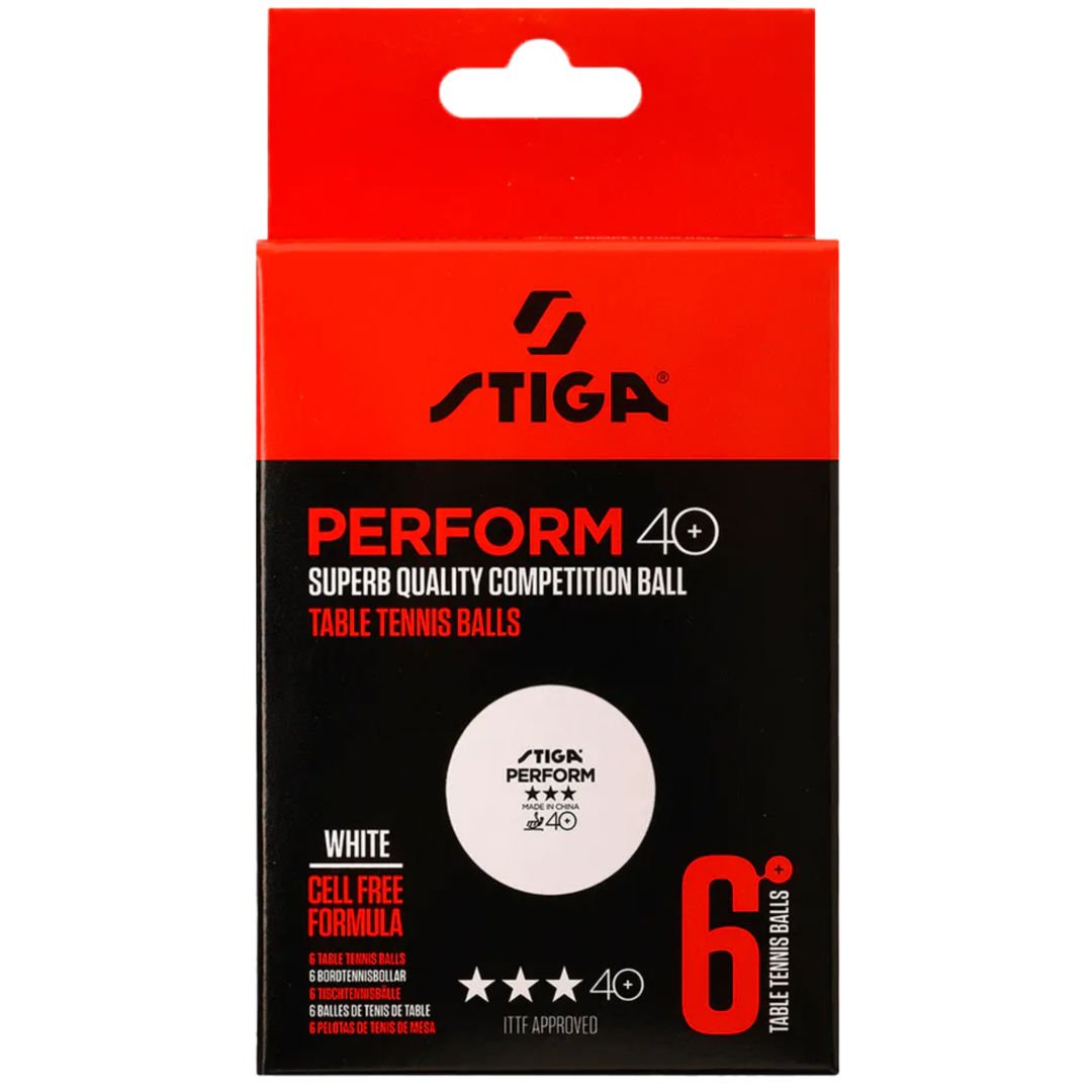 Stiga Perform 3-star 6-pack pingisbollar Vit | INTERSPORT