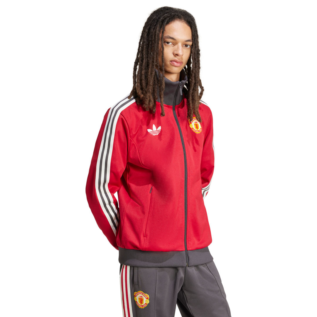 adidas Originals Manchester United Originals M träningsjacka Röd ...