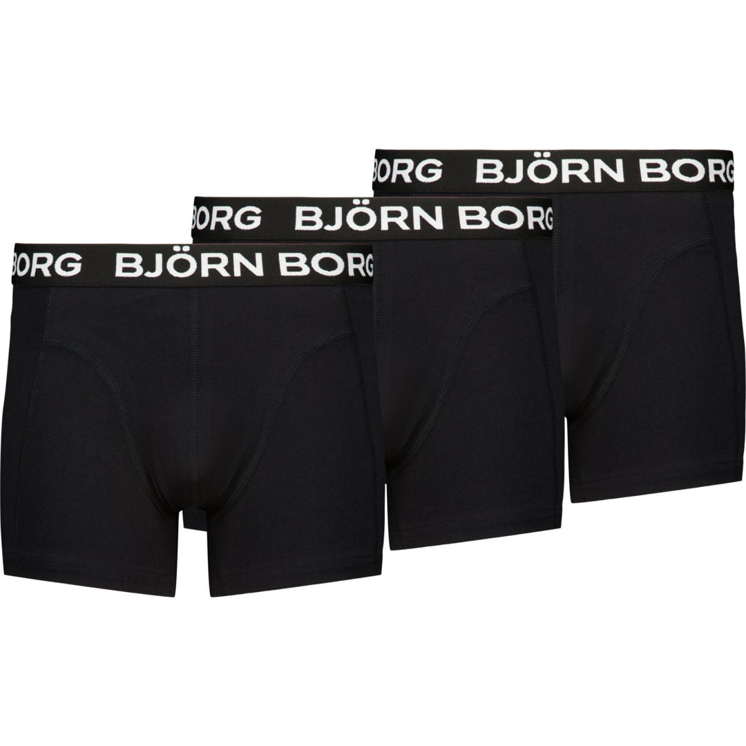 Björn Borg Cotton Stretch 3-pack JR kalsonger Svart | INTERSPORT