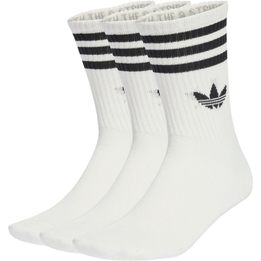 adidas Originals 3-Stripes Crew 3-pack strumpor Vit | INTERSPORT