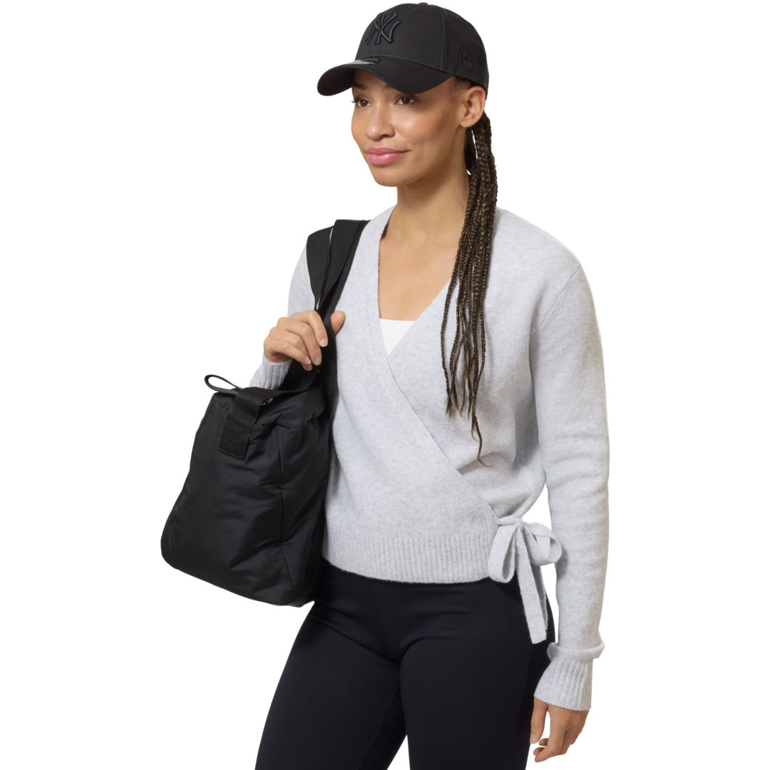 Firefly Knitted Wrap W tröja Grå | INTERSPORT