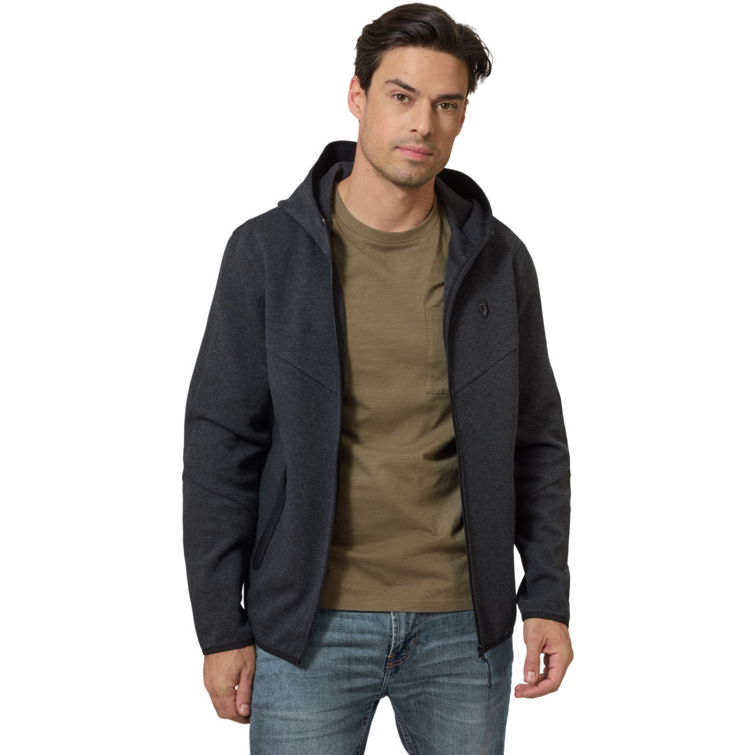Firefly Casual Active Zip M huvtröja Svart | INTERSPORT